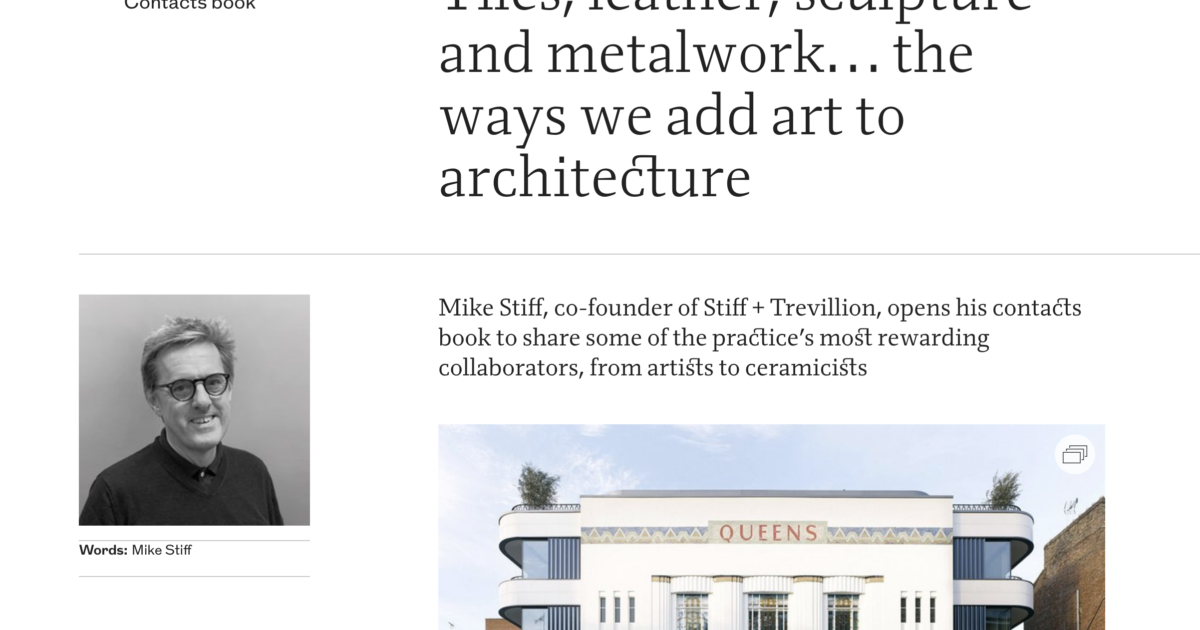 Contacts Book - Stiff + Trevillion